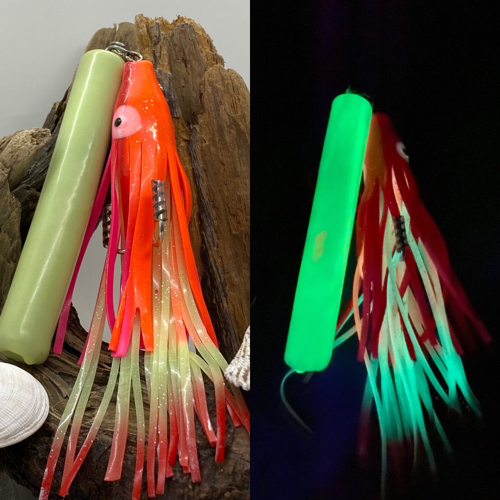 Halibut Jig Lures - Mud Raker GLOW – Westcoast Fishing Tackle