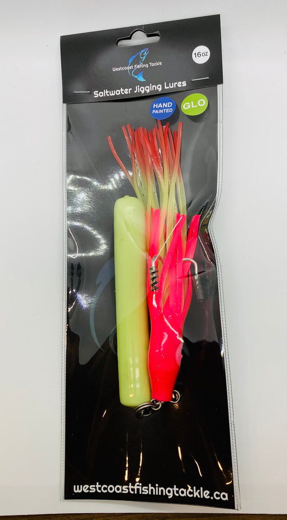 Halibut Jig Lures - Mud Raker GLOW – Westcoast Fishing Tackle